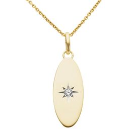 Firetti Damen Kettenanh&auml;nger &raquo;Schmuck Geschenk Gold 333 Halsschmuck Anh&auml;nger f&uuml;r Halskette&laquo; mit Brillant gold 0,01 P2 = erkennbare Einschl&uuml;sse, 
