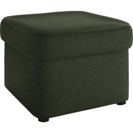 DOMO collection Polsterhocker &raquo;SARAFINA 61x61 cm, hochwertig und komfortabel&laquo; gr&uuml;n Microfaser PRIMABELLE (100% Polyester) / Struktur (90% Polyester; 