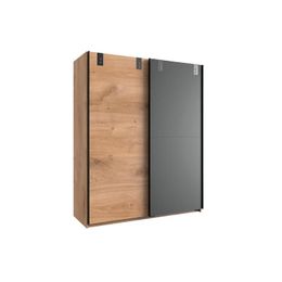 wimex Schwebet&uuml;renschrank &raquo;Liverpool, Made in Germany&laquo; Kleiderschrank im Industrial Look, 135 oder 180x64x198cm grau B/H/T: 135cm x 198cm x 64cm, T&uuml;ren: 2 