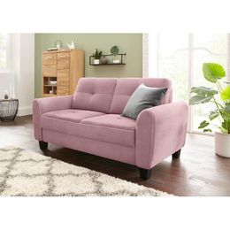 Sit & More sit&more 2-Sitzer &raquo;Varese&laquo; inklusive Federkern rosa Luxus-Microfaser ALTARA NUBUCK (100% Polyester);Luxus-Microfaser (100% Polyester) B/H/T: 174cm x 