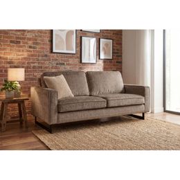 OTTO home 2-Sitzer &raquo;Pinto, 166 cm, Cord, Chenille, Lederoptik&laquo; mit Keder, schwarze Metallf&uuml;&szlig;e, Wellenunterfederung 100% Polyester B/H/T: 166cm x 85cm 