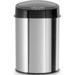ECHTWERK M&uuml;lleimer &raquo;INOX BRUSHED&laquo; 1 Beh&auml;lter Infrarot-Sensor, Korpus aus Edelstahl, Fassungsverm&ouml;gen 9 Liter silber Edelstahl B/H/T: 37,5cm, 9 l