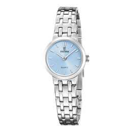 Festina Damen Quarzuhr &raquo;Mademoiselle&laquo; Armbanduhr, Damenuhr, Edelstahlarmband, analog blau Einheitsgr&ouml;&szlig;e