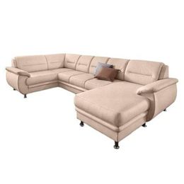 Sit & More sit&more Wohnlandschaft &raquo;Mailand U-Form, B: 312 cm&laquo; optional Schlaffunktion beige NaturLEDER (echtes Rindleder)/Korpus passendes Kunstleder Softlux ;