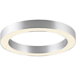 Neuhaus PURE LED Deckenleuchte &raquo;PURE Lines Round&laquo; LED-Board 1 Stk. warmwei&szlig; - kaltwei&szlig; Stufenlos dimmbar &uuml;ber Fernbedienung, CCT silber 1, &Oslash; 35cm H: 
