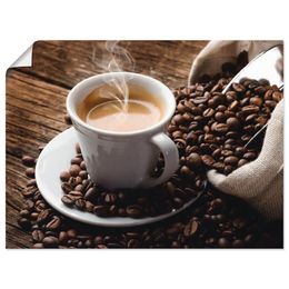Artland Wandbild &raquo;Hei&szlig;er Kaffee - dampfender Kaffee&laquo; Getr&auml;nke 1 Stk. tlg. als Alubild, Leinwandbild, Poster, Wandaufkleber in verschied. Gr&ouml;&szlig;en braun B/H/T: 