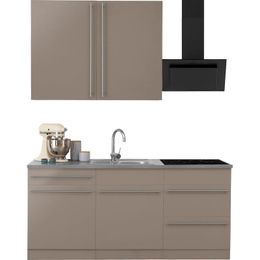 Wiho-K&uuml;chen wiho K&uuml;chen K&uuml;che &raquo;Chicago&laquo; wahlweise mit E-Ger&auml;ten, Breite 180 cm braun B/H/T: 180cm x 60cm,mit E-Ger&auml;te