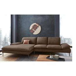 W.Schillig Ecksofa &raquo;enjoy&MORE, Designsofa, bequem, zeitlos und elegant, L-Form&laquo; Sitztiefenverstellung, F&uuml;&szlig;e schwarz pulverbeschichtet, Breite 340 cm 