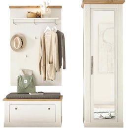 OTTO home Garderoben-Set &raquo;Westminster, Garderobe im Landhausstil, Komplettset mit viel Stauraum&laquo; 3 Stk. tlg. wei&szlig; B/H/T: 178cmcm x 203cmcm x 45cmcm