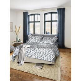 Irisette Bettw&auml;sche &raquo;Meran-HK 8588&laquo; 2 Stk. flauschig weich und w&auml;rmend grau Feinbiber, Obermaterial: 100% Baumwolle B/L: 135cm x 200cm, 1 Stk., 1 Stk., 