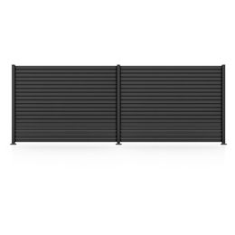 STAKET PRO Gartenzaun &raquo;Komplettzaun &raquo;Rhombus Mini&laquo; Breite 1800 - 2400 mm&laquo; Zaunh&ouml;he 180 cm, Zaunl&auml;nge 1,842 - 7,326 m schwarz Aluminium H/L: 180cm x 