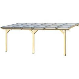 Skan Holz Terrassendach &raquo;Andria&laquo; Leimholz beige Polycarbonat (PC) B/H/T: 648cm x 270cm x 350cm