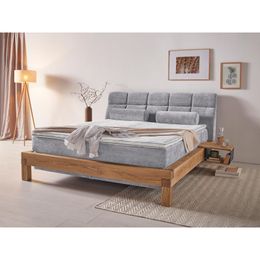 Home Affaire Boxspringbett &raquo;Villads&laquo; Liegefl&auml;che: 180/200 cm, Inside-Boxspring-Unterbau, recycelte Stoffe grau Polyester Struktur (recyceltes 
