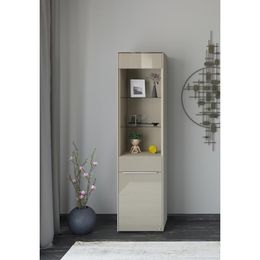 set one by Musterring Standvitrine &raquo;Reno&laquo; 1 Stk. tlg. Mit Gleitern und in verschiedenen Farben erh&auml;ltlich beige Glas, Holzwerkstoff taupematt lack, B/