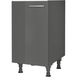 Nobilia Sp&uuml;lenschrank &raquo;"Flash", Ausrichtung w&auml;hlbar, vormontiert, in den Breiten&laquo; 45 und 60 cm, mit h&ouml;henverstellbaren Sockelf&uuml;&szlig;en grau B/H/T: 45cm x 
