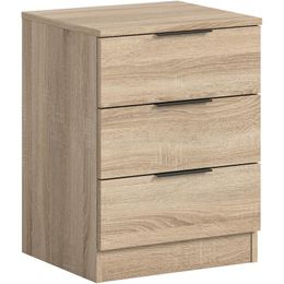 Home Affaire Nachtkommode &raquo;Skarde Nachttisch Beistelltisch Kommode, Breite: 45 cm&laquo; 1 Stk. tlg. Skarde, Nachtkommode, 3 Schubk&auml;sten, Sonoma Eiche NB 