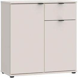 FORTE Kommode &raquo;Ganymede&laquo; Kommode, Stauraum, Schublade; Metallgriffe, 4 Dekore, Breite 80,1cm beige Holzwerkstoff B/H/T: 80,1cm x 82,3cm x 34,1cm, 1 