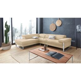 W.Schillig Ecksofa &raquo;finn, toller Sitzkomfort, L-Form, hochwertige Verarbeitungsdetails&laquo; German Design Award 2016, Fu&szlig;gestell Chrom gl&auml;nzend, Breite 