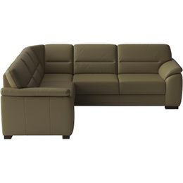 Sit & More sit&more Ecksofa &raquo;Montego Leder, L-Form, B: 255cm&laquo; wahlweise mit Schlaffunktion und Schubkasten braun B/H/T: 255cm x 88cm x 225cm, NaturLEDER Stoff, 