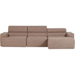 Woood Ecksofa &raquo;Novi Chaiselongue Bezug mit verstellbarer Nackenst&uuml;tze 300x173x73 cm&laquo; Rechts, Tragkraft 360 kg, Maximale Verschlei&szlig;festigkeit, Boucl&eacute;-
