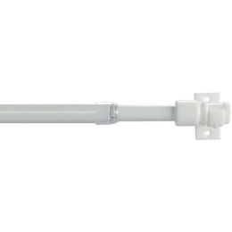 Liedeco Scheibenstange &raquo;Florida&laquo; &Oslash; 12 mm 1 l&auml;ufig-l&auml;ufig ausziehbar wei&szlig; Kunststoff, Metall L: 55cm - 85cm &Oslash; 12mm, 1 l&auml;ufig