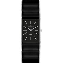 Jacques Lemans Damen Quarzuhr &raquo;Dublin&laquo; Armbanduhr, Damenuhr, Keramik, analog schwarz Einheitsgr&ouml;&szlig;e