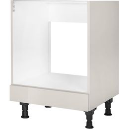 Nobilia Herdumbauschrank &raquo;"Flash", vormontiert, mit h&ouml;henverstellbaren Sockelf&uuml;&szlig;en,&laquo; mit Backofenschublade, Breite 60 cm grau B/H/T: 60cm x 87cm x 