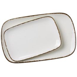 Ritzenhoff & Breker Servierplatte &raquo;Casa&laquo; beige Porzellan Einheitsgr&ouml;&szlig;e