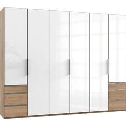 wimex Kleiderschrank &raquo;Level by fresh to go&laquo; mit vollfl&auml;chigen Glast&uuml;ren braun B/H/T: 300cm x 236cm x 58cm, Schubladen: 6 Stk. T&uuml;ren: 6 Stk.