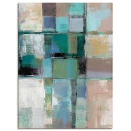 Artland Leinwandbild &raquo;Inselfarben II&laquo; Muster 1 Stk. tlg. auf Holzrahmen gespannt blau Leinwand B/H/T: 45cm x 60cm, Leinwandbild Muster Hochformat, 1 Stk.