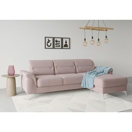 Sit & More sit&more Ecksofa &raquo;Sinatra L-Form&laquo; mit Recamiere, optinal mit Kopfteilverstellung und Armteilfunktion lila 90% Polyester, 10% Polyamid B/H/T: 258cm x 