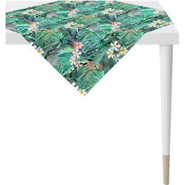 Apelt Mitteldecke &raquo;6852 SUMMERTIME, Sommerdeko, Sommer&laquo; mit tropischem Motiv, Digitaldruck bunt Baumwolle B/L: 85cm x 85cm, 1 Stk., quadratisch