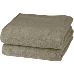 Ross Handt&uuml;cher &raquo;Sensual 9000&laquo; mit Aloe-Vera-&Ouml;l veredelt grau Frottier, Obermaterial: 100% Baumwolle B/L: 50cmx100cm, 2 Stk., Frottier
