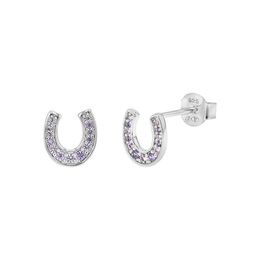 Tom Tailor Damen Tom Tailor Paar Ohrstecker &raquo;Schmuck Geschenk Silber 925 Hufeisen&laquo; mit Zirkonia (synth.) Silber 925 (Sterlingsilber)