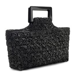 Lscn By Lascana Damen LSCN by LASCANA Handtasche &raquo;Clutch, Tragetasche, Sommertasche, Strandtasche&laquo; NEU im sommerlichen Bast-Look mit modischem Henkel 