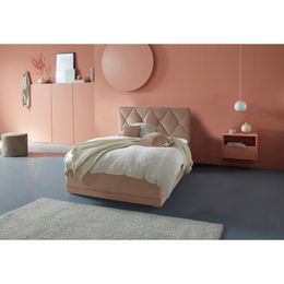 Westfalia Schlafkomfort Polsterbett &raquo;Adamas&laquo; auch mit Bettkasten, Knopfheftung mit Strasssteinen beige Bezug: 100% Polyester, Polsterung: Polsterwatte, Material Gestell: 