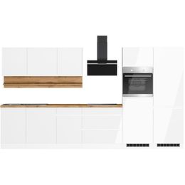 KOCHSTATION K&uuml;chenzeile &raquo;KS-Virginia,neu in verbesserter Ausf&uuml;hrung&laquo; Arbeitsplatte 38 mm stark, Stauraum, Softclose, Breite 360 cm, Softclose, 