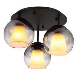Globo LIGHTING Deckenleuchte &raquo;BARRY&laquo; E27 1 Stk. Deckenlampe/Glaskugeln/Wohnbereich schwarz &Oslash; 18cm H: 28,5cm, 1 Stk.