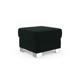 DOMO collection Hocker &raquo;Anzio&laquo; wahlweise mit Federkern gr&uuml;n B/H/T: 59cm x 43cm x 59cm, Samtoptik, Mit Federkern