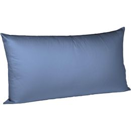Fleuresse Kissenbezug &raquo;Colours Mako Satin, 100% Baumwolle, mit Rei&szlig;verschluss&laquo; Mako Satin, gl&auml;nzend, glatt, Premium Qualit&auml;t blau Mako-Satin, Mako-