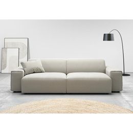 Home Affaire Big-Sofa &raquo;Glimminge auch in Breitcord, Feincord + Easy care-Bezug,&laquo; besondere Kedern&auml;hte Zierkissen grau 100% Polyester B/H/T: 254cm x 