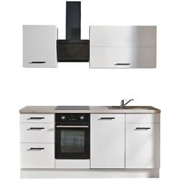 Wiho-K&uuml;chen wiho K&uuml;chen K&uuml;chenzeile &raquo;Fortyfive, Breite 180 cm,&laquo; Soft-Close-Funktion in Schubk&auml;sten & Ausz&uuml;gen, h&ouml;henverstellbare F&uuml;&szlig;e wei&szlig; B/H/T: 180cm x 60cm