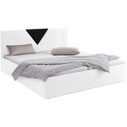 Westfalia Schlafkomfort Polsterbett &raquo;Malibu&laquo; inkl. Bettkasten bei Ausf&uuml;hrung mit Matratze schwarz-wei&szlig; Bezug Bett: Microfaser (100% Polyester);Bonnell-Federkernmatratze: 51% 