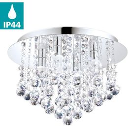 Eglo LED Deckenleuchte &raquo;ALMONTE&laquo; G9 1 Stk. Warmwei&szlig; chrom / spritzwassergesch&uuml;tzt grau 4, &Oslash; 35cm H: 23cm, 1 Stk.