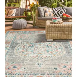 MERINOS Teppich &raquo;Salsa Outdoor 20053&laquo; rechteckig 4 mm H&ouml;he In- und Outdoor geeignet, Au&szlig;enbereich, Balkon, robust, Vintage grau Polypropylen (PP) B : 