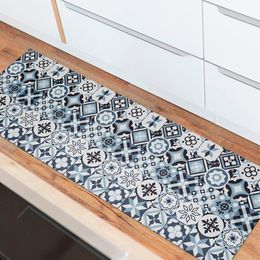 ANDIAMO Vinylteppich &raquo;Marrakesch&laquo; rechteckig 3,5 mm H&ouml;he abwischbar, rutschhemmend, Fliesen oder Beton Design, auch als L&auml;ufer grau Polyester B : 120cm 1 Stk.
