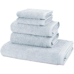M&ouml;ve Handtuch Set &raquo;Basic&laquo; 5tlg.-Set: 2xG&auml;ste- 2xHand- und 1xBadetuch in Walkfrottier Qualit&auml;t silber Walkfrottier, Obermaterial: 100% Baumwolle 5 Stk., 