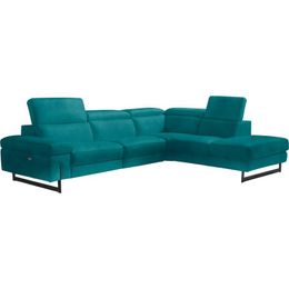 Egoitaliano Ecksofa &raquo;Candice, elegant, edel und bequem, erstklassiger Sitzkomfort, L-Form&laquo; inkl. 2 elektrischer Relaxfunktionen, Bedienung &uuml;ber Taste an Armlehne 