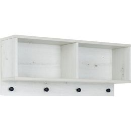 Arthur Berndt Wandregal &raquo;Wandregal &raquo;Lavea&laquo;&laquo; wei&szlig; Holzwerkstoff, Metall B/H/T: 78cm x 32cm x 20cm, 2 Stk. offene F&auml;cher