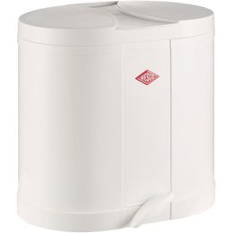 Wesco M&uuml;lleimer &raquo;Biom&uuml;lleimer&laquo; 1 Beh&auml;lter &Ouml;KO-Sammler, 2x15 Liter wei&szlig; Stahlblech B/H/T: 45cm x 43cm x 36cm, 30 l